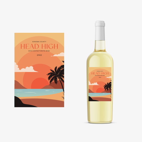 Designs | Sonoma County Wine Label - Coastal - Summertime | Product ...