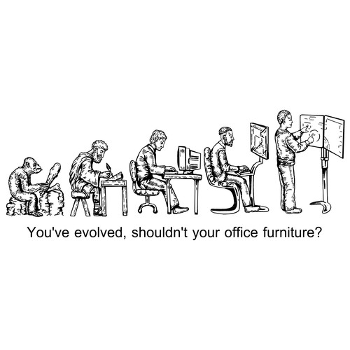 Evolution of office furniture | Character or mascot contest