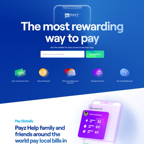 Designs | Waiting List Landing Page for Fintech Bitcoin Payment ...