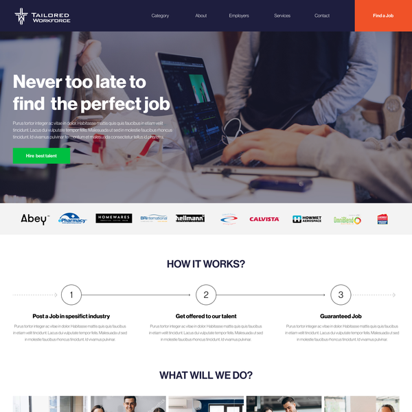 Job recruitment website | Web page design contest | 99designs