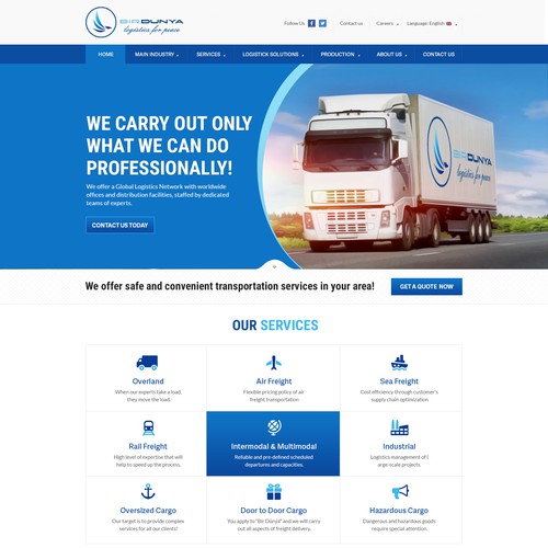 Designs | Website Design for a Logistics Company | WordPress theme ...