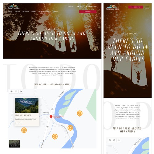 Designs | Design a website for luxury log cabin vacation rentals in the ...
