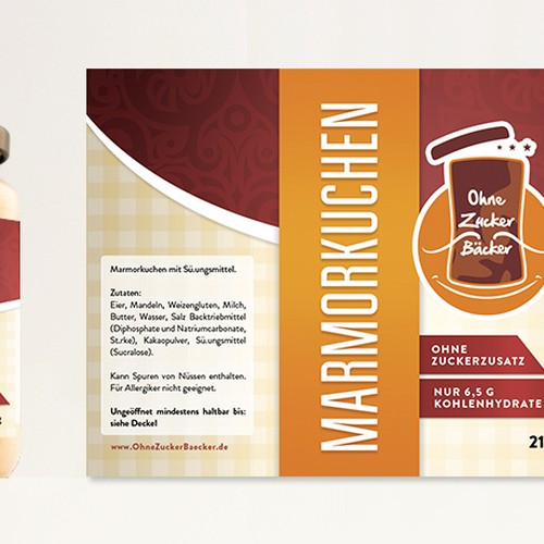 Designs | Design a label for premium low-carb cakes in a jar | Product ...