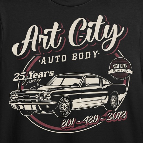 Designs | fun, hip, eye-catching T shirt for an AUTO BODY SHOP | T ...