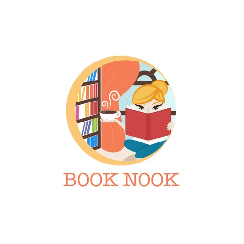 Book Nook: A fun logo design for every woman who loves to read (or at ...