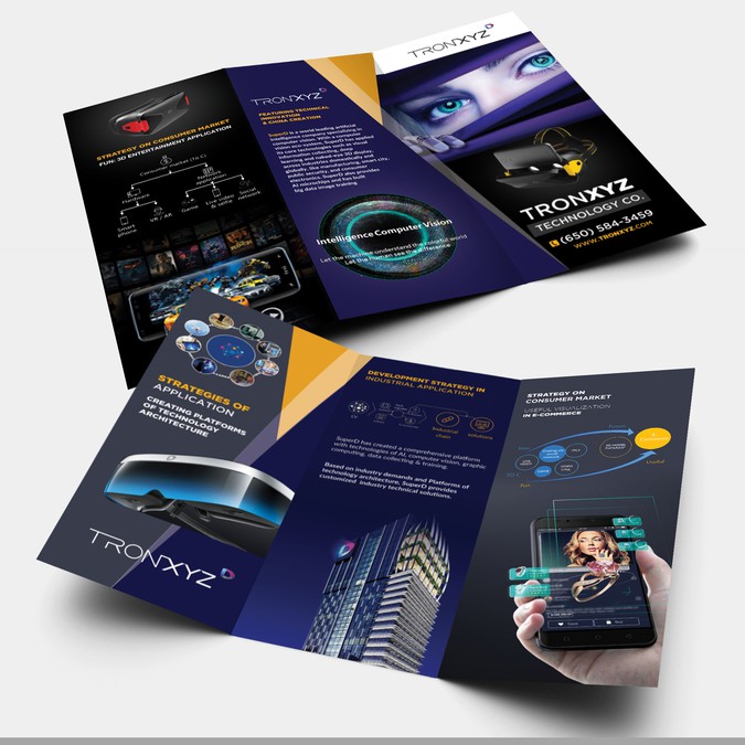 Design a simple brochure for a 3D tech company(Tronxyz Technology ...