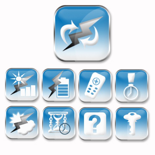 Group of buttons or icons for Energy Trading Software | Button or icon ...