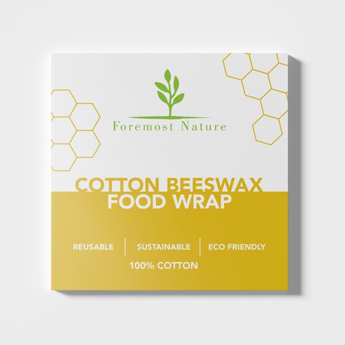 Packaging Design for Reusable Cotton Beeswax Food Wrap | Product ...