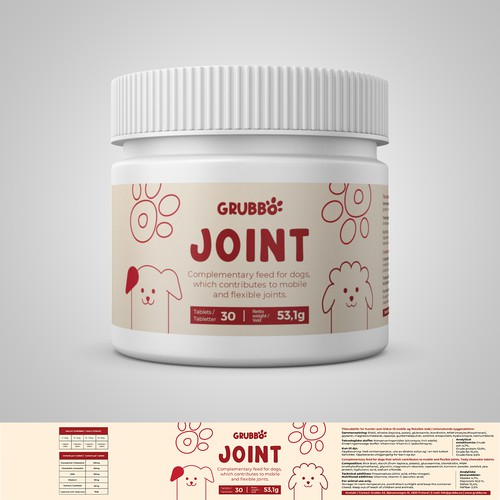 Designs | Design label for dog supplement pot | Product label contest