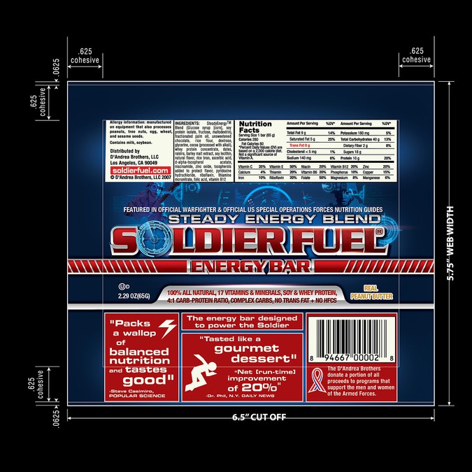 The SOLDIER FUEL™ Energy Bar needs a new wrapper design | Print or ...