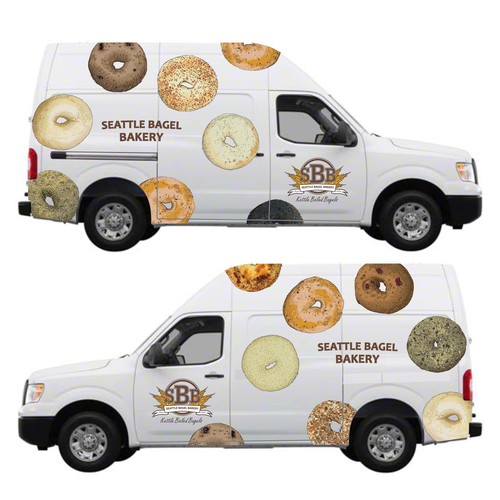 Seattle Bagel Delivery Van | Car, truck or van wrap contest