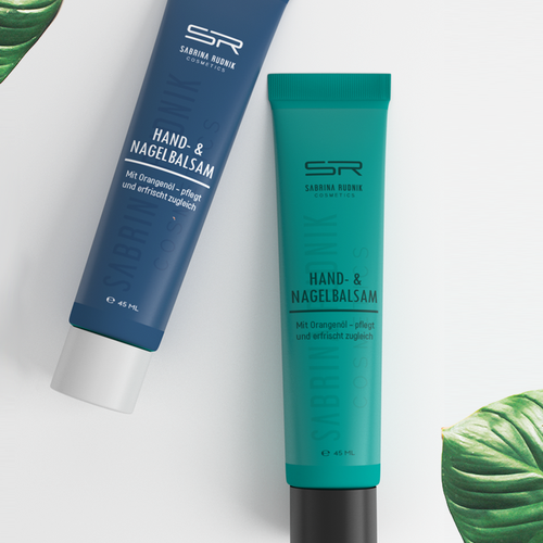 Create two luxurious hand balm tube (matt design, gender neutral ...