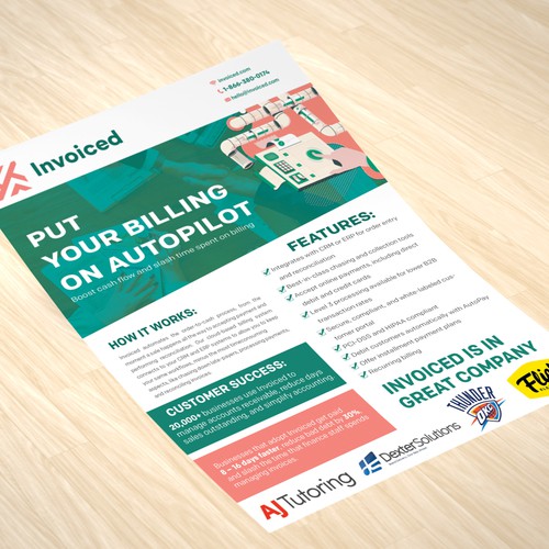 Design an eye-catching one-pager for Invoiced | Postcard, flyer or ...