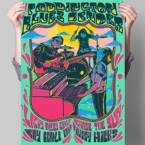 Retro 60's Concert Poster for 4 band line up! | Poster contest
