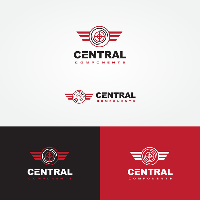 Bold, vivid, scalable badge logo for Central Components | Logo design ...