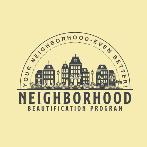 Design a Real Estate Logo for the Neighborhood Beautification Program ...