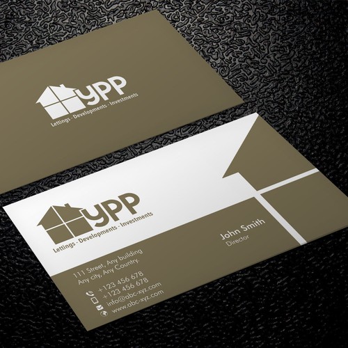Property development and Investments Company business card | Business ...