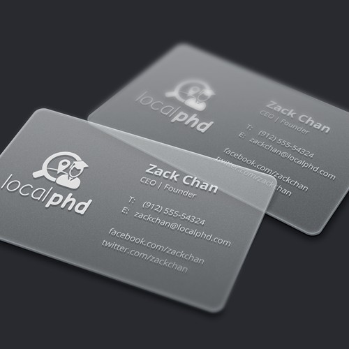Business Card Redesign for Local Lead Generation Company "Local PhD ...