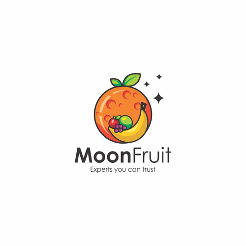 Designs | Need a fun logo for a brand called "MoonFruit" | Logo design ...