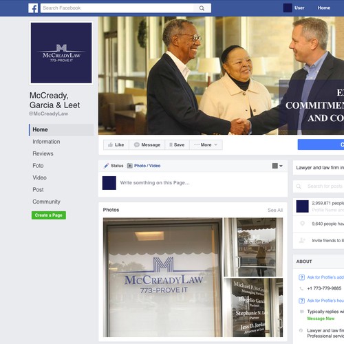 Facebook Page for law firm | Facebook cover contest