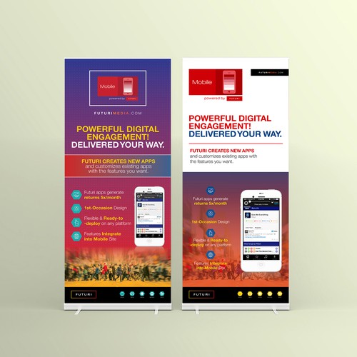 Create a 78x33 Standup Banner for our Mobile products! | Poster contest