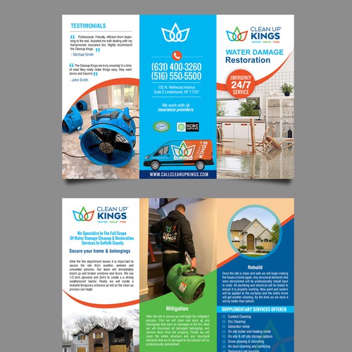 Designs | Fire Damage Advertising | Brochure contest