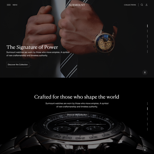 Designs | Redesign Luxury Watch Website | Web page design contest