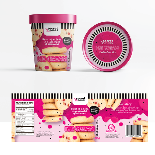 Designs | Molly Bz X Secret Creamery Ice Cream Pint Designs | Product ...