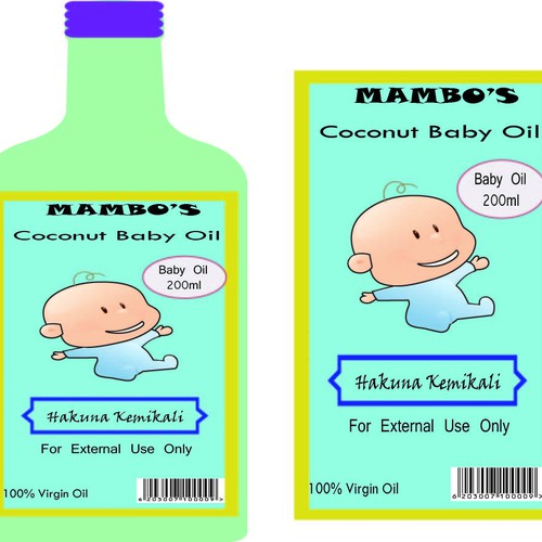 Create a Capturing Label for a Coconut Baby oil Product | Product label ...
