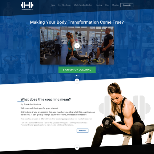 New landing page for Coaching program | Landing page design contest