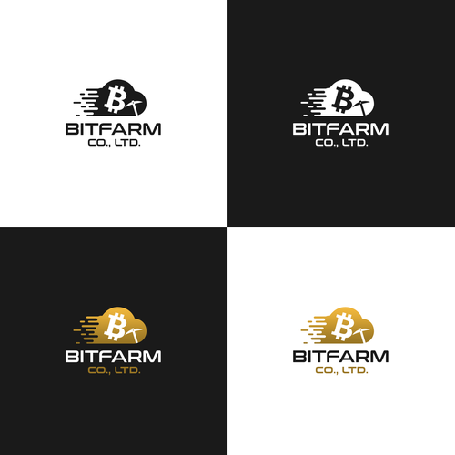 BITFARM - Cryptocurrency cloud mining logo and branding | Logo & brand ...