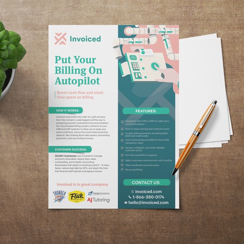 Design an eye-catching one-pager for Invoiced | Postcard, flyer or ...