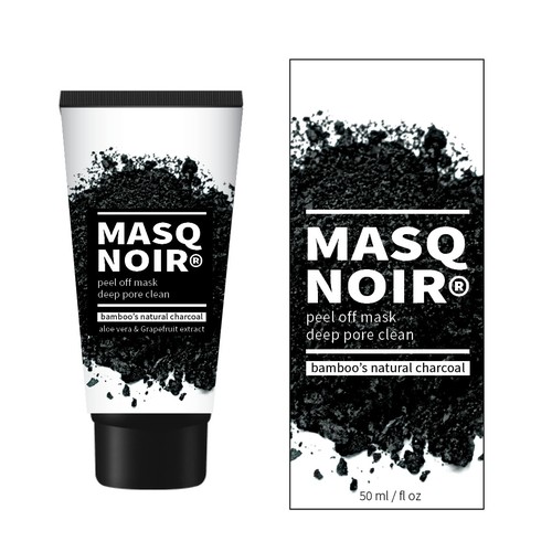 Black mask (cosmetic) Label and package design | Product packaging contest