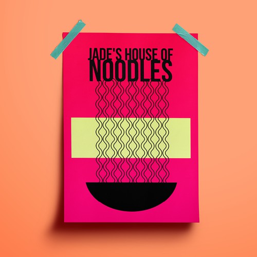 Design a fun & creative poster for a Noodle restaurant | Poster contest