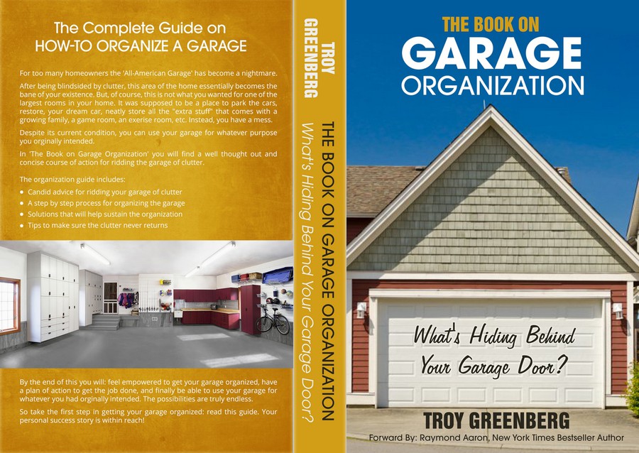 Create a cover for book about garage organization | Book cover contest