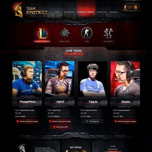 Designs | team spotnet | Web page design contest