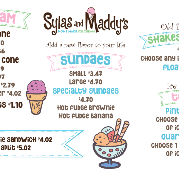 Help caliche's frozen custard design it's "desert ice menu"! :) | Menu ...
