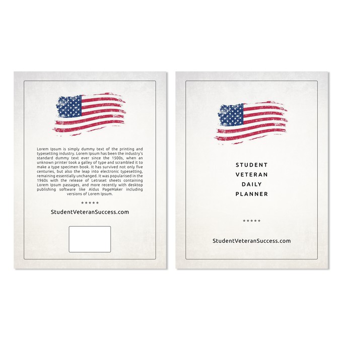 Student Veteran Daily Planner | Book cover contest