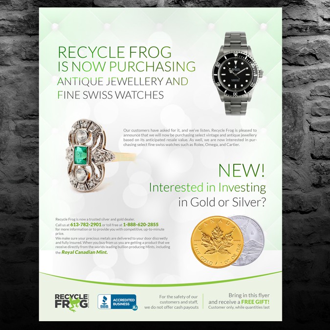 Recycle Frog - Flyer Redesign | Postcard, flyer or print contest