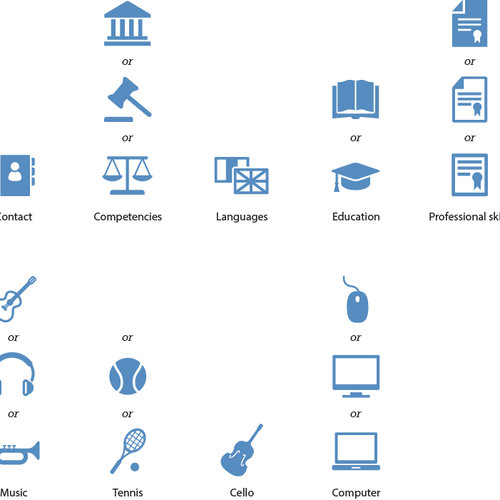 20 modern Icons for personal CV / Resume | Concours: Icône ou bouton