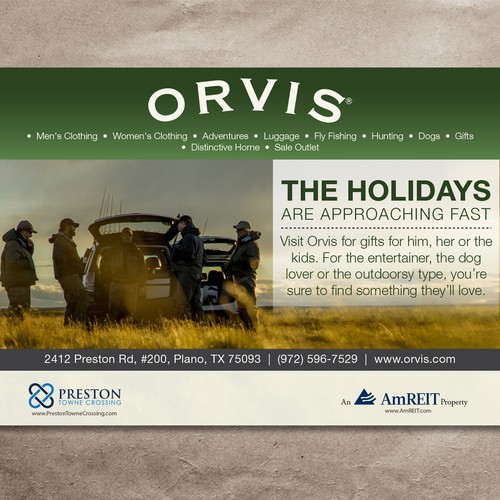 Designs | Create an ad for Orvis | Postcard, flyer or print contest
