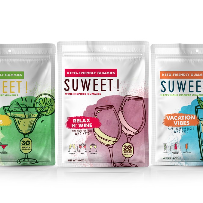 Spunky brand of gummies seeks modern/fun pack design | Product ...