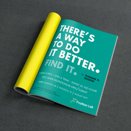 Minimal Magazine AD needed targeting entrepreneurs, innovators, and ...