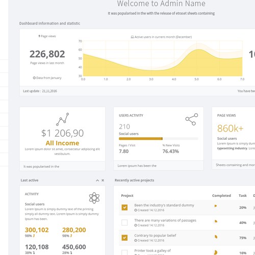 Dashboard for registered users | Landing page design contest
