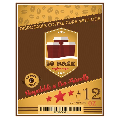 Disposable coffee cups Label design | Product label contest