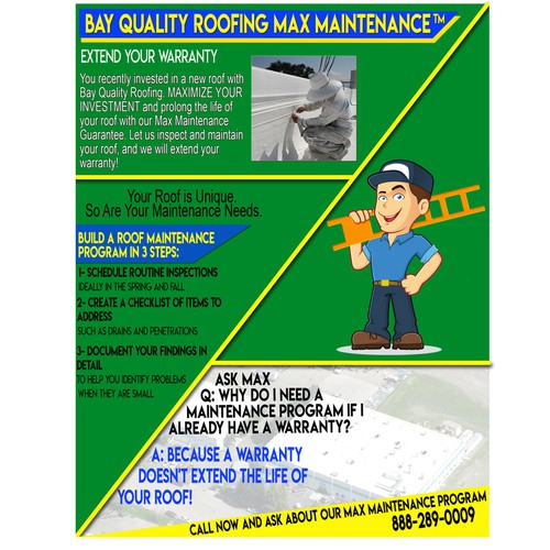 Inaugural commercial building maintenance launch flyer | Postcard ...