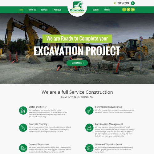 Designs | Create a mobile friendly website for an excavation and ...