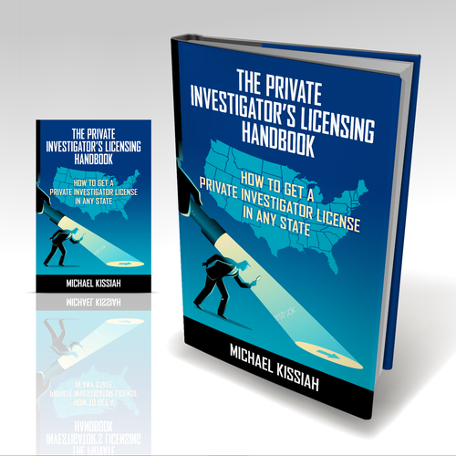 Design an ebook cover for a private investigator licensing handbook ...