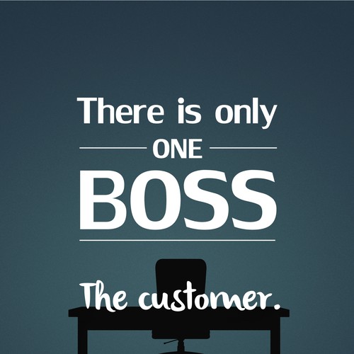Poster "There is only one boss. The customer." for Startup Vitamins ...