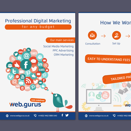 Design a Leaflet for a Digital Marketing Agency | Postcard, flyer or ...